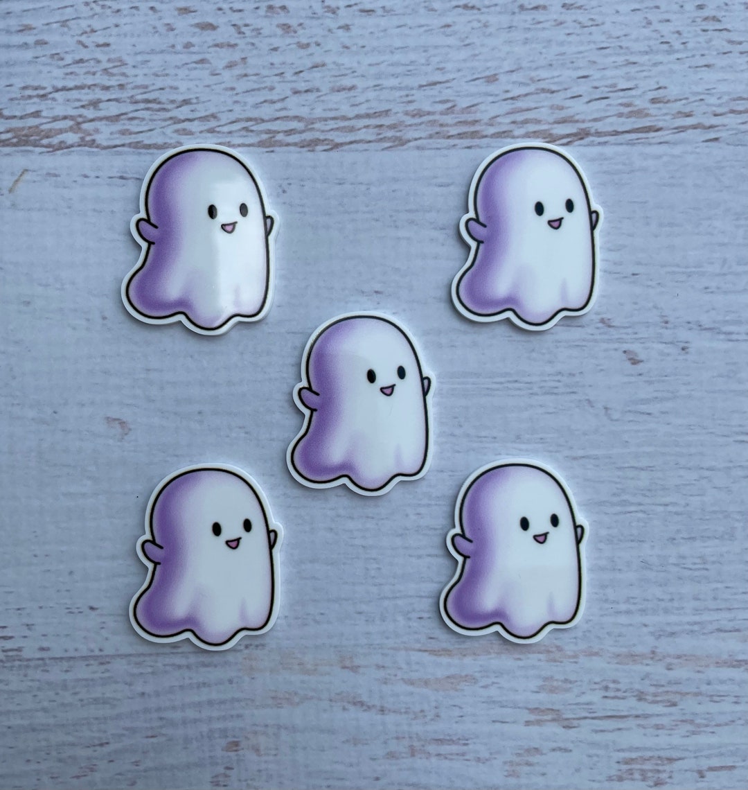 Ghost Planar Resin ,halloween Planar Resin ,set of 5 Ghoulie Ghost Resin Flatback,ghost Cabochon ...