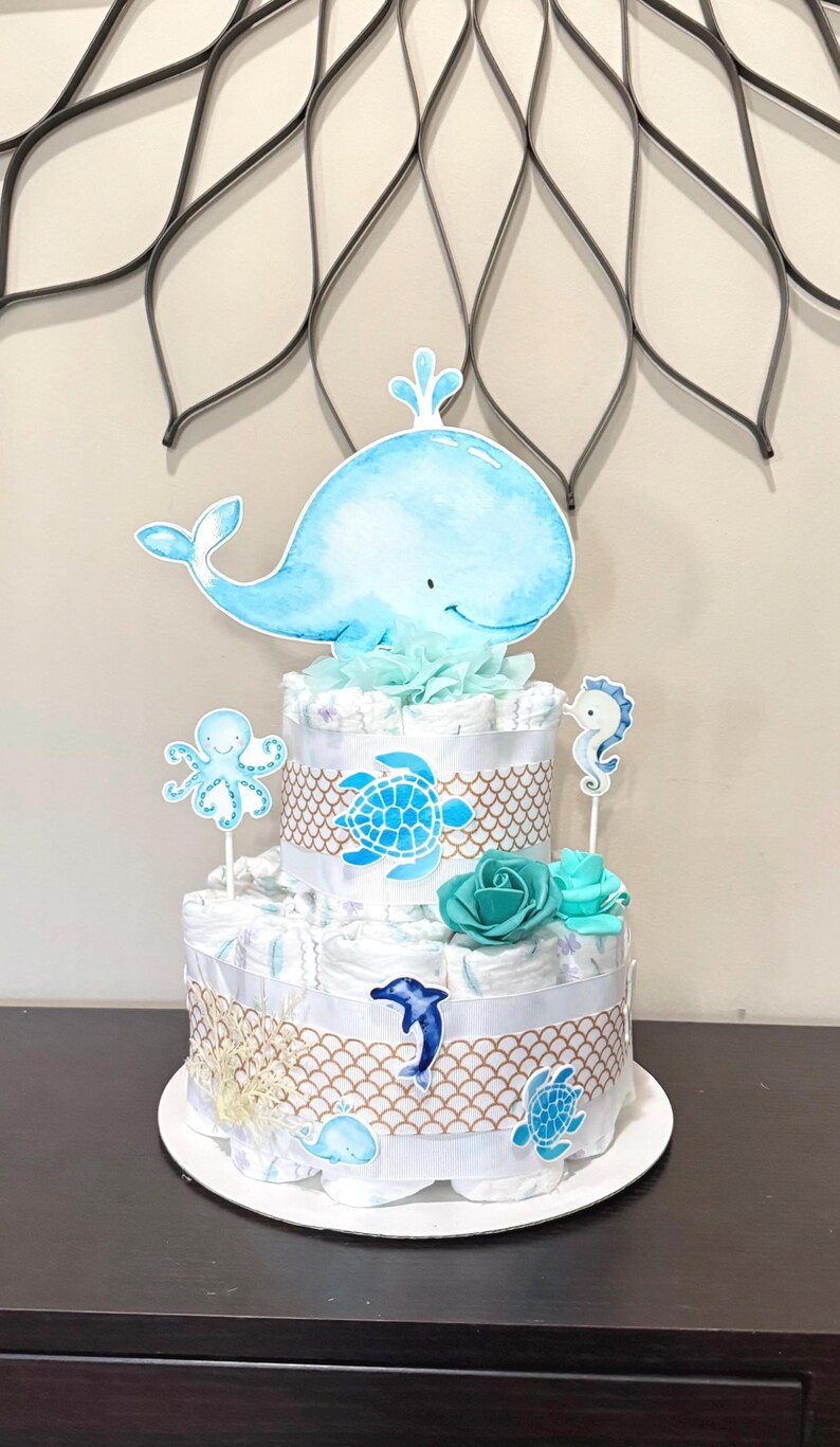 Under the Sea Diaper Cake , Under the Sea Gender Neutral Baby Shower ...