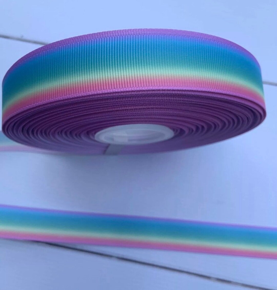 7/8pastel Rainbow Grosgrain Ribbon 3 Yards Pastel Ribbon DIY Hair Bow ...