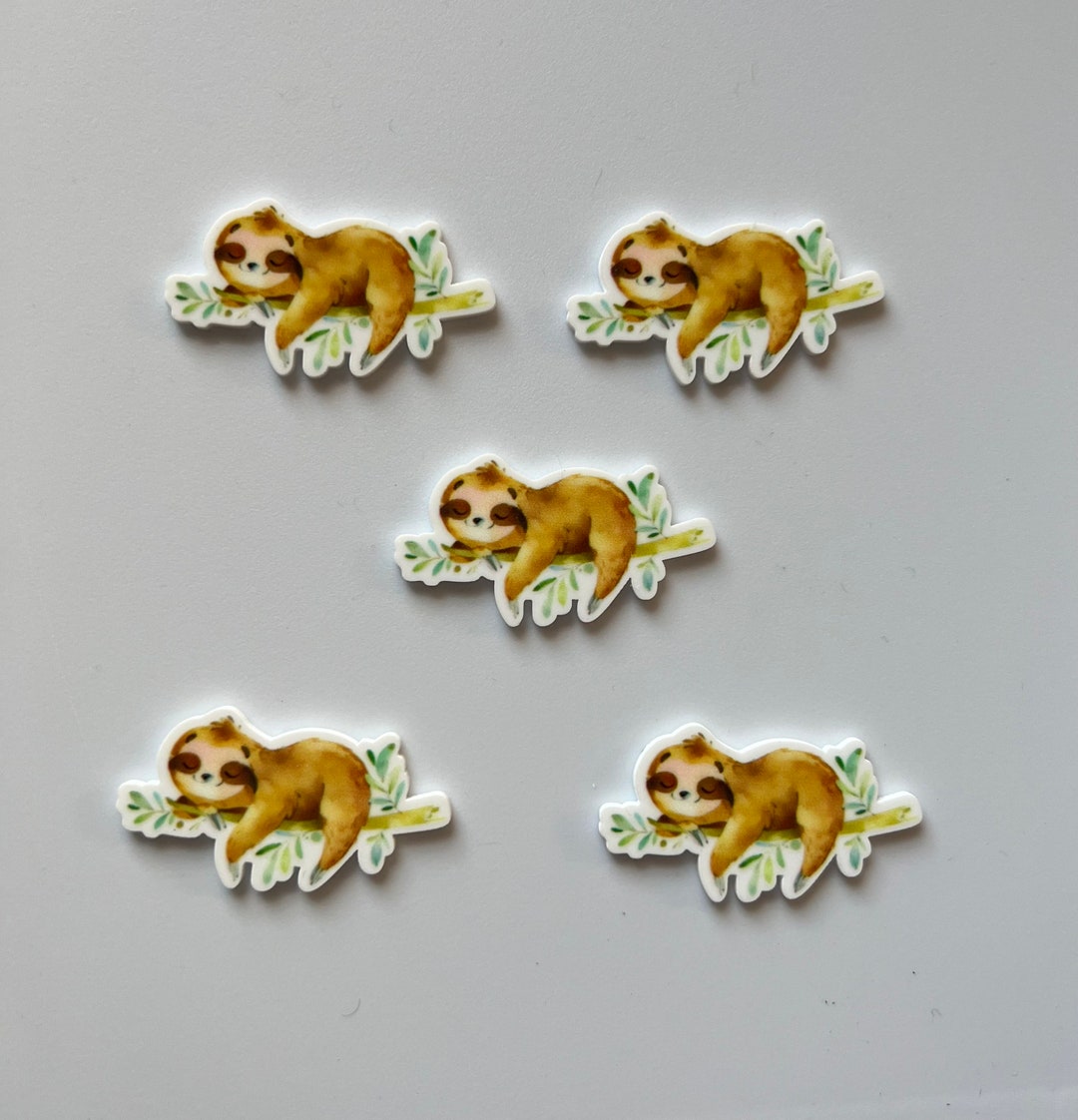 5 Pieces Sloth Planar Resin flatback Resin sloth Cabochon - Etsy
