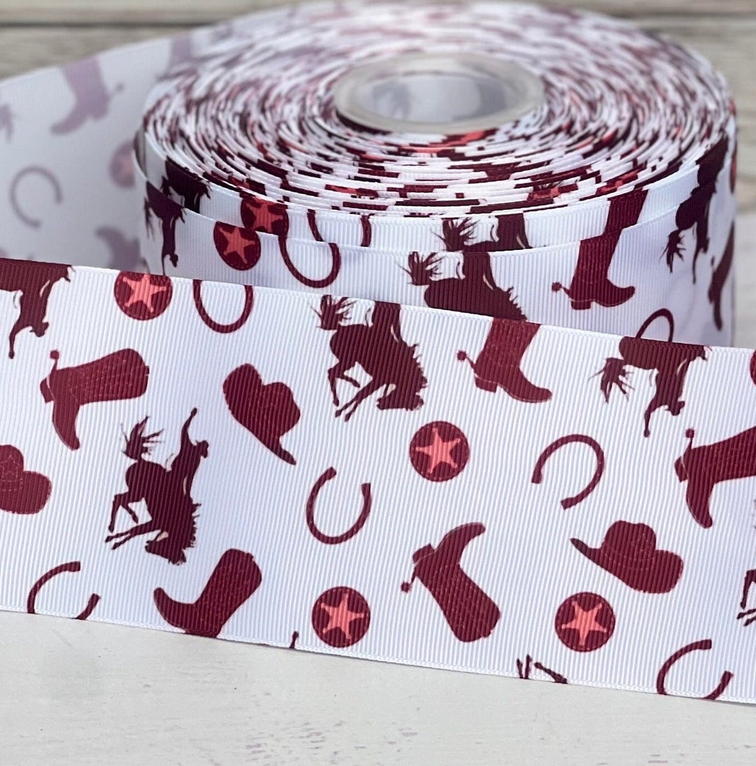 3” Cowboy Grosgrain Ribbon ,3 Yards Western Ribbons - Etsy