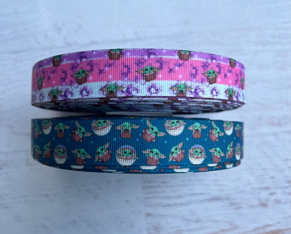 7/8 Baby Yoda Grosgrain Ribbon star Wars Grosgrain Ribbon - Etsy