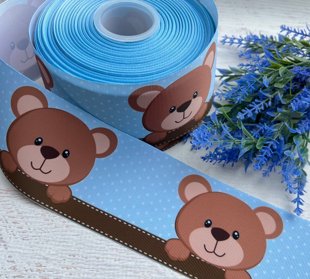 7/8 or 3 Teddy Bear Grosgrain Ribbon ,3 Yards Teddy Bear Ribbon - Etsy