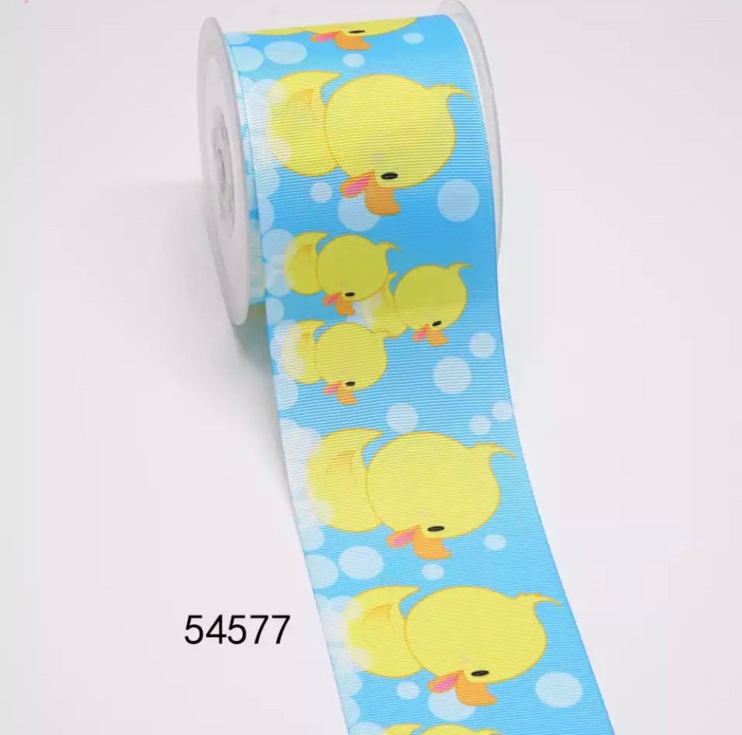7/8" 1 1/2” 3” Rubber Ducky Grosgrain Ribbon 3 Yards Rubber Ducky ...