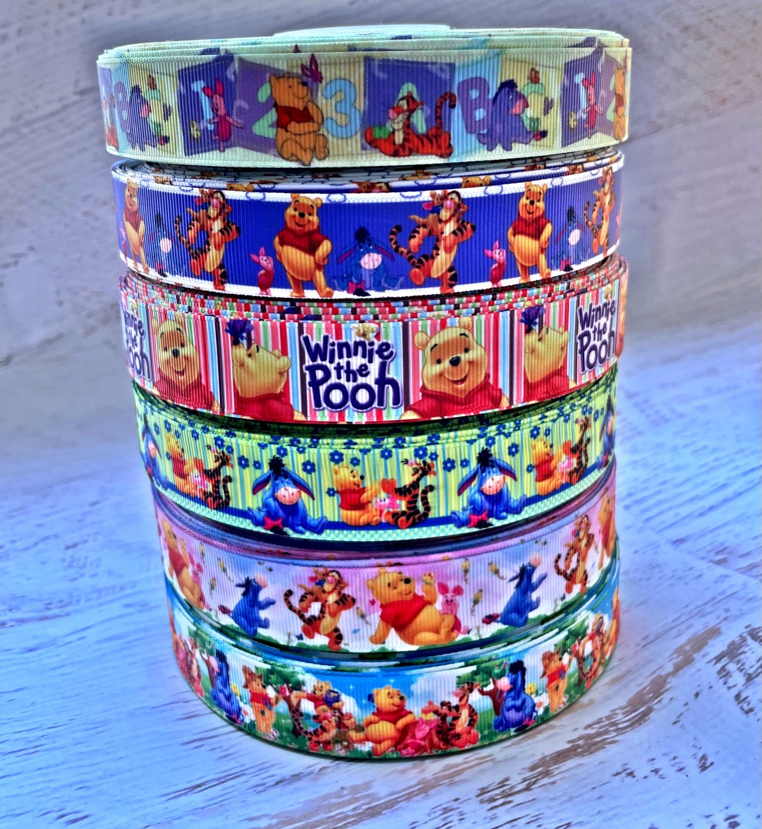 7/8” Winnie the Pooh Grosgrain Ribbon 3 Yards Ribbon Winnie the Pooh ...