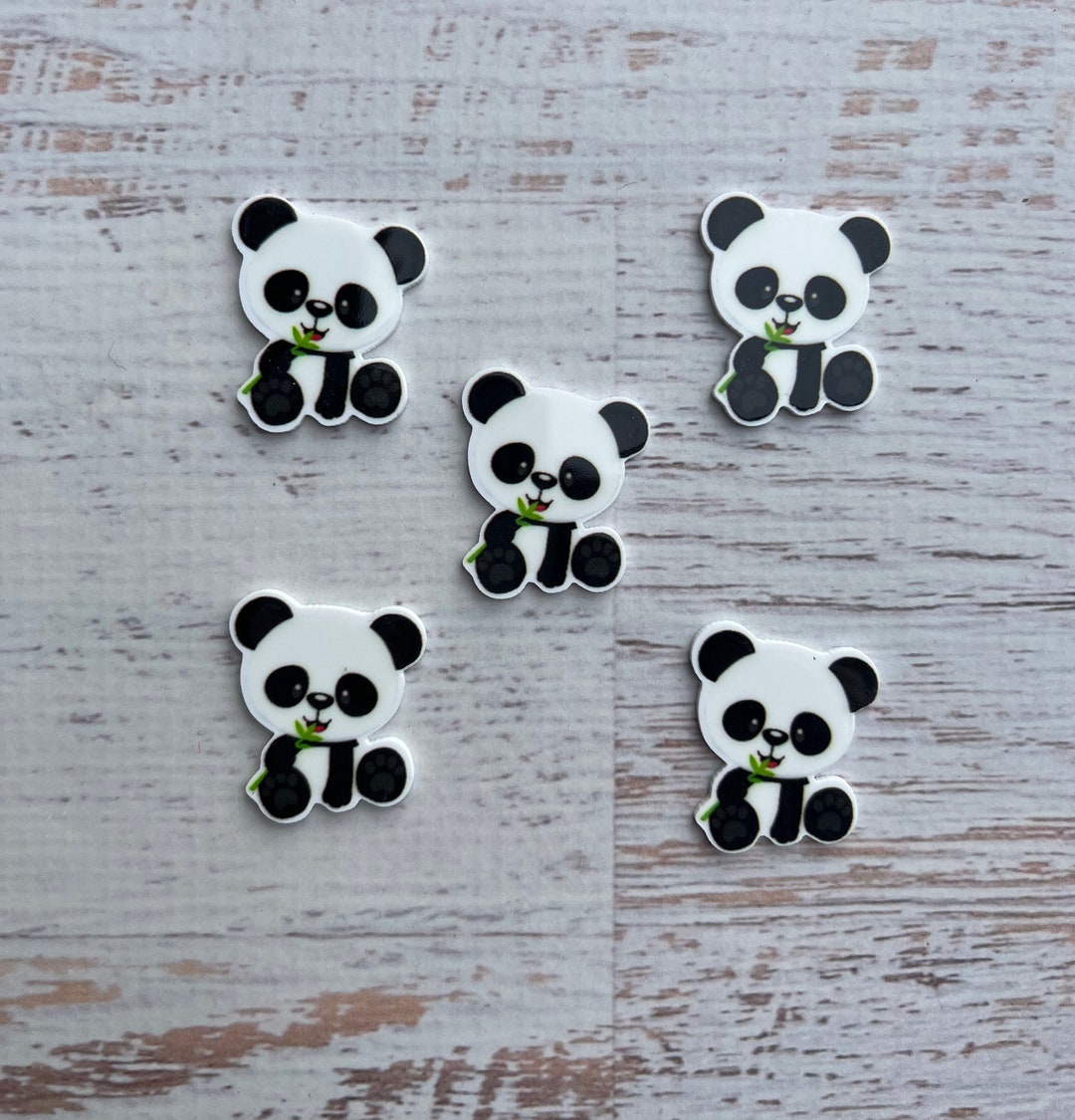 5 Pieces Panda Planar Resin, Panda Cabochon ,panda Flat Back Resin - Etsy