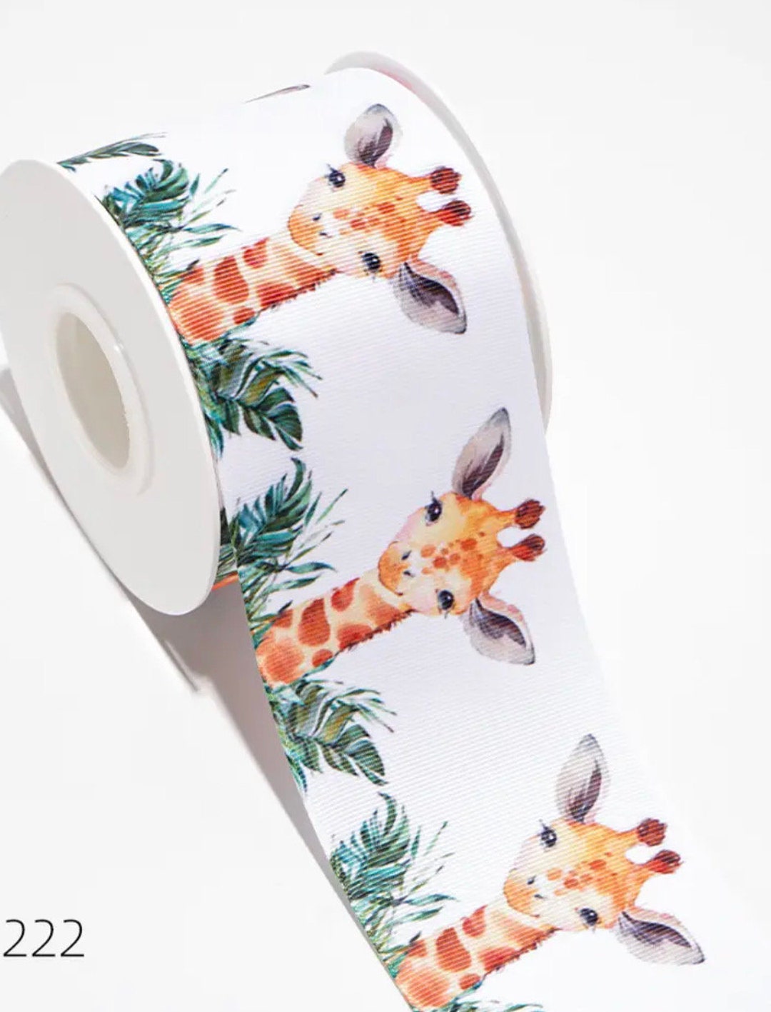 7/8” 1 1/2” Giraffe Grosgrain Ribbon 3 Yards Giraffe Ribbon Safari ...