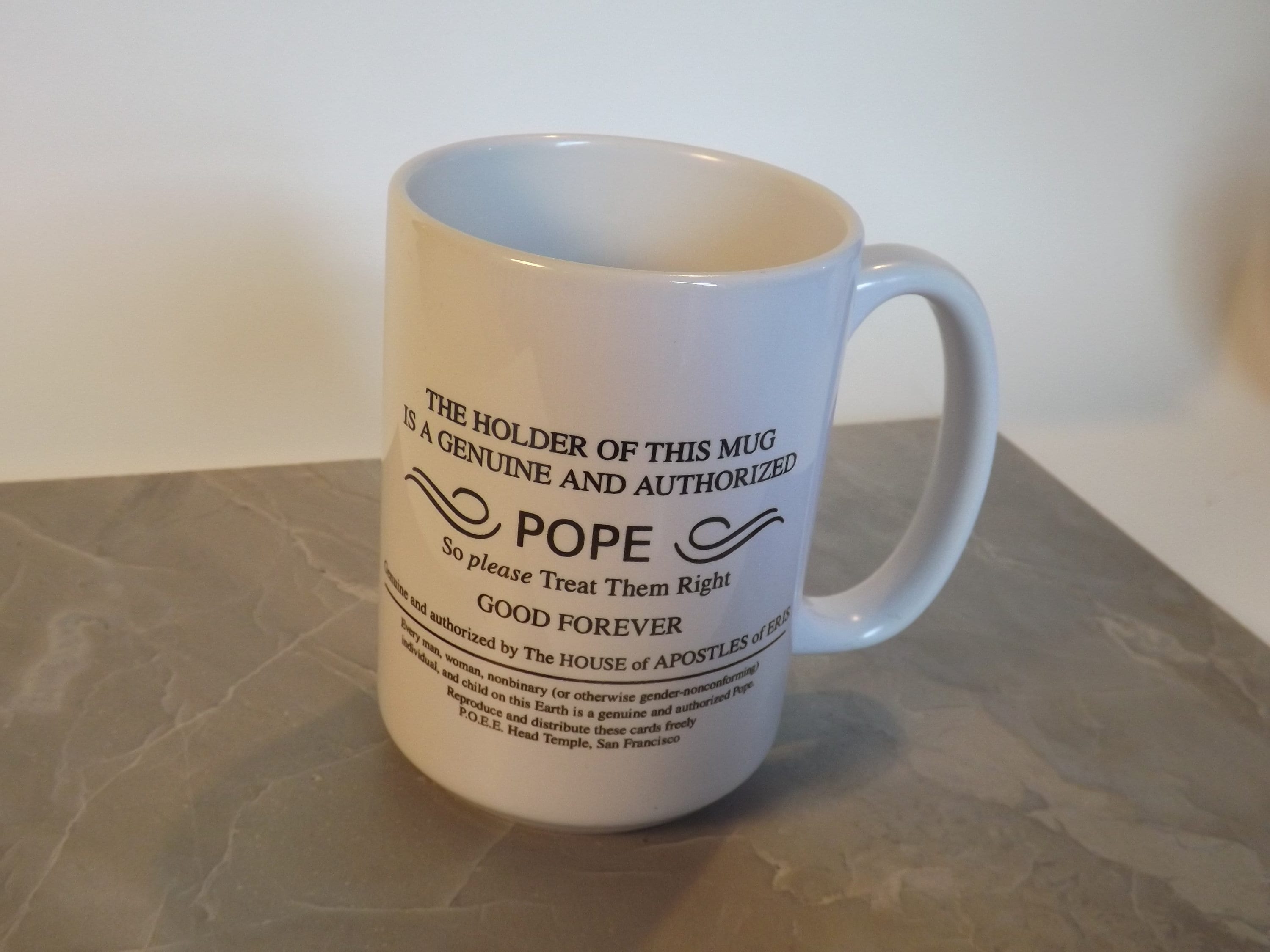 Discordian Pope Mug 15 Oz Mug Pope Card Discordian - Etsy