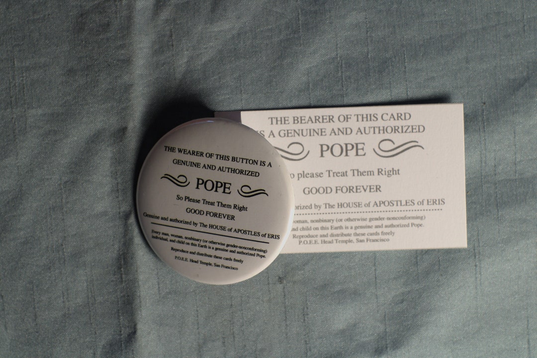 Discordian Pope Pinback Button - 2.25 Inches - Etsy