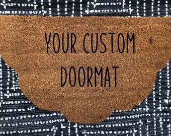 Scalloped Door Mat - Etsy