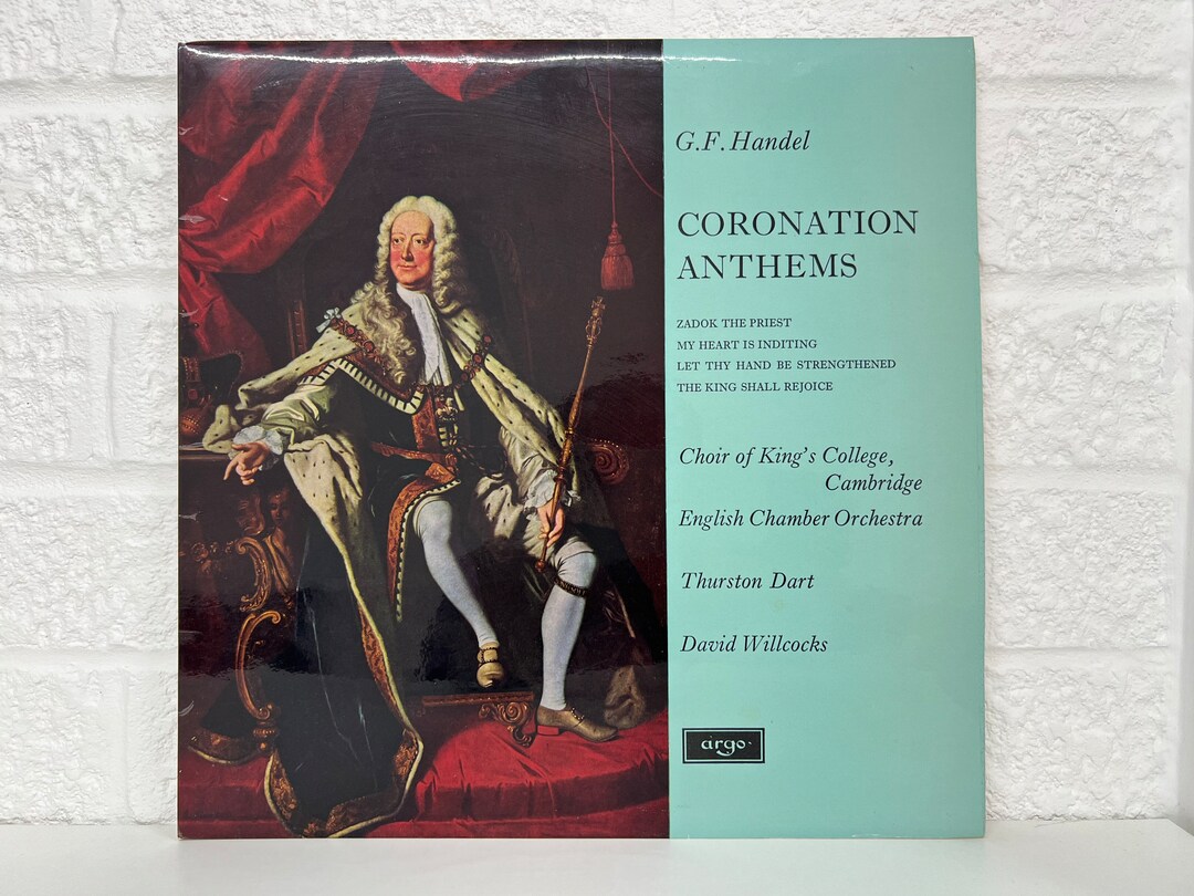 Handel Album Coronation Anthems Genre Classical Baroque Vinyl 12” LP ...