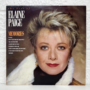 The Best of Elaine Paige Album Memories Genre Pop Vinyl 12” LP Record ...