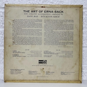 The Art of Erna Sack Album Genre Jazz Vinyl 12” LP Record Gift Vintage ...