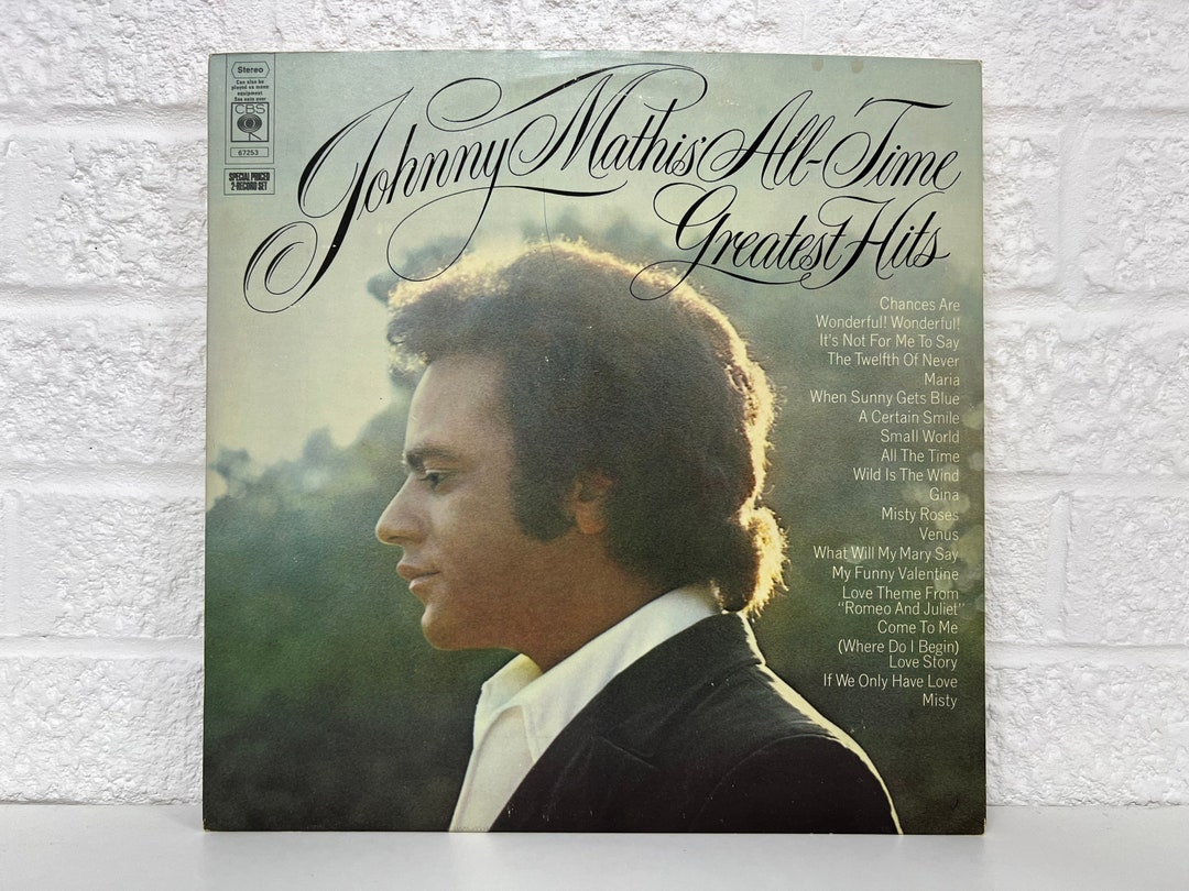 Johnny Mathis Album All Time Greatest Hits Genre Rock Pop Vinyl 12” LP ...