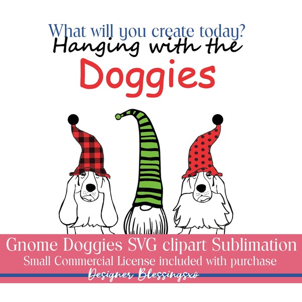 Dog Gnome Clipart - Etsy