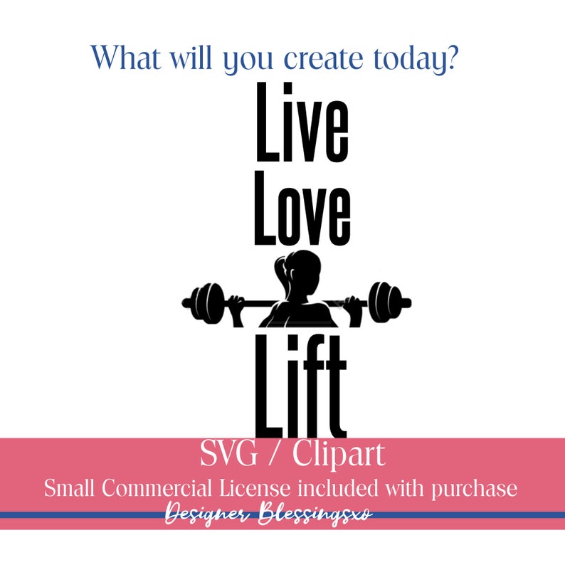 Live Love Lift Svg, Barbell Svg, Weightlifting Svg, Crossfit Svg, Gym ...