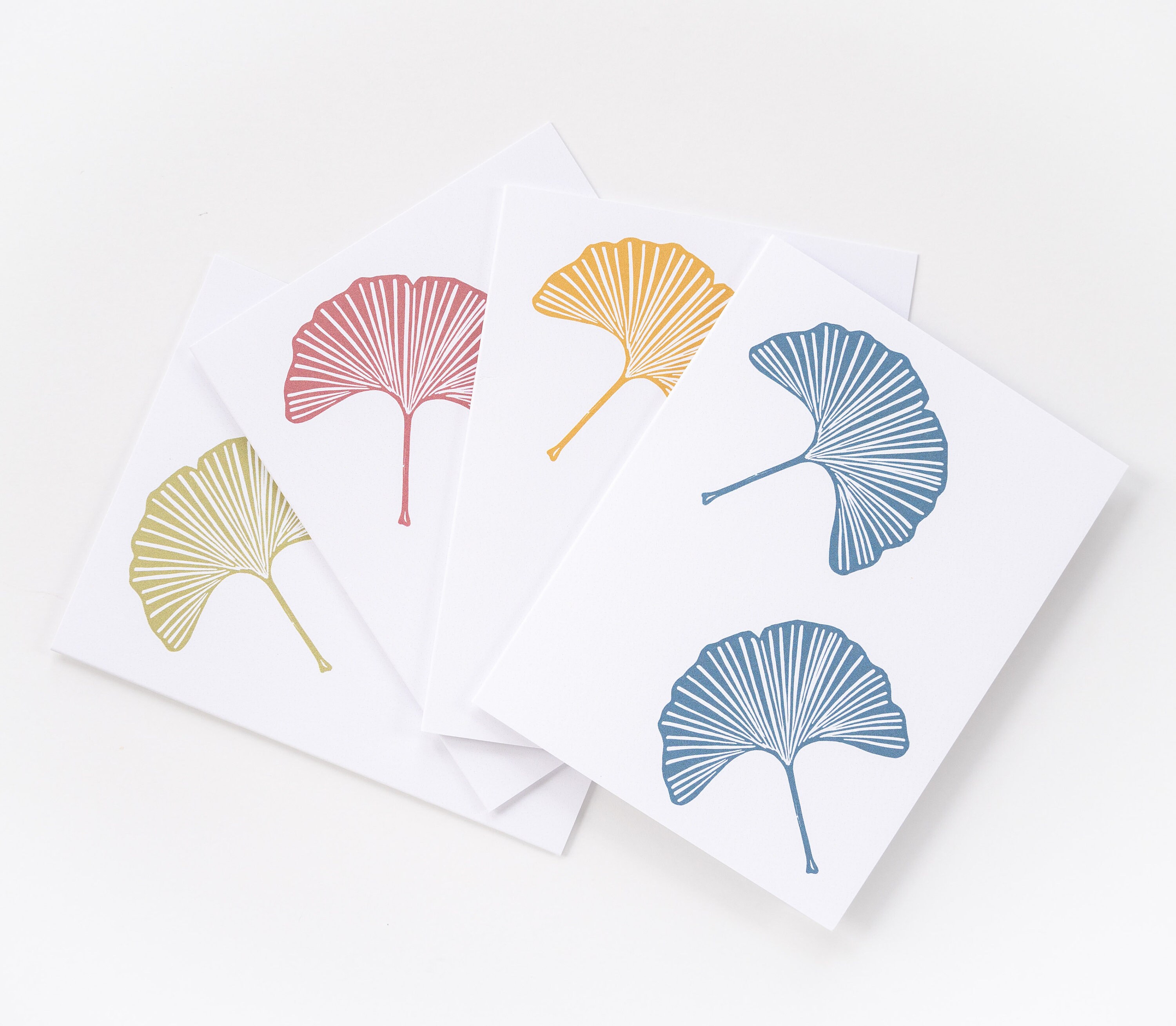 Ginkgo Leaf Note Card Ginkgo Greeting Card, Folded Card With Envelope ...