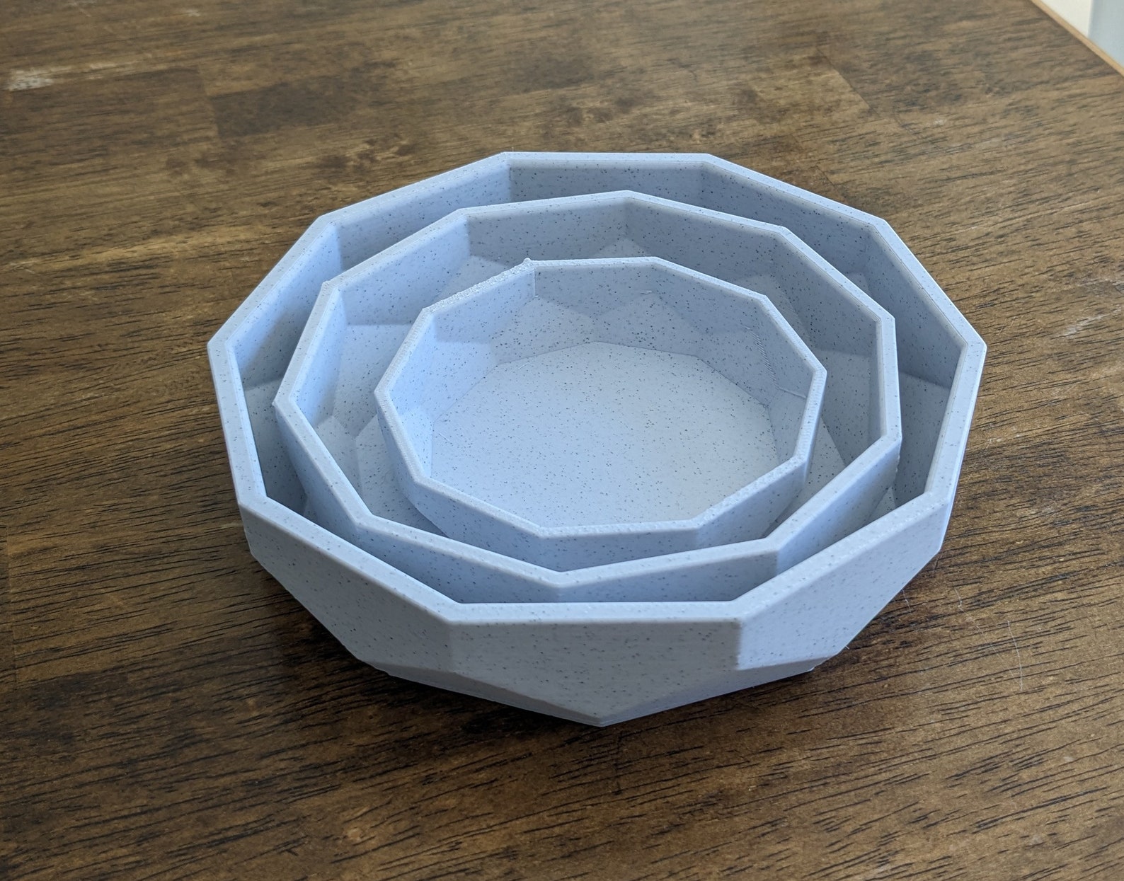 Decorative 3d Printed Geometric Nesting Bowl - Set of 3 | Trinket Trays ...