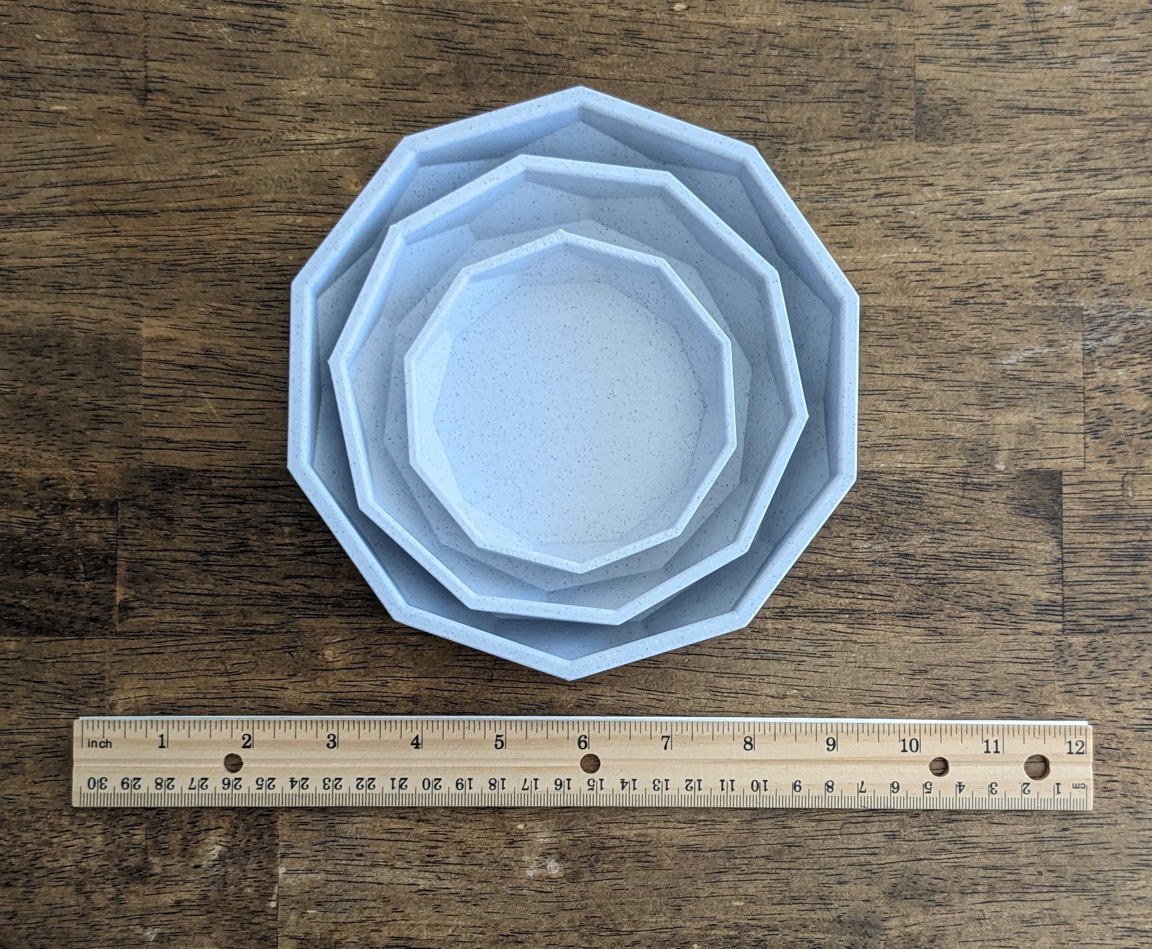 Decorative 3d Printed Geometric Nesting Bowl - Set of 3 | Trinket Trays ...