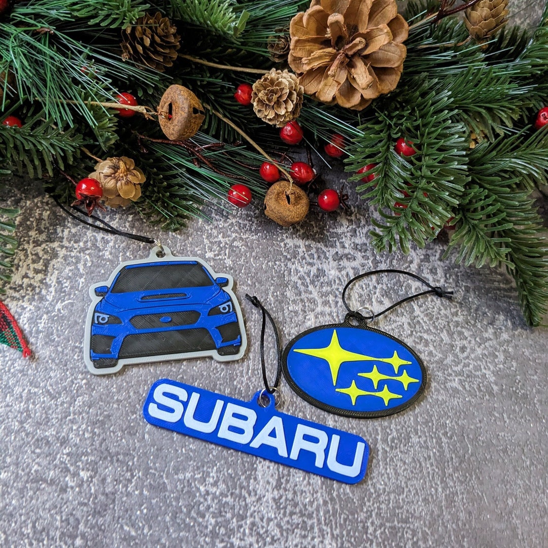 3 Piece Subaru WRX Ornament Gift Set | Christmas Ornaments for Car ...