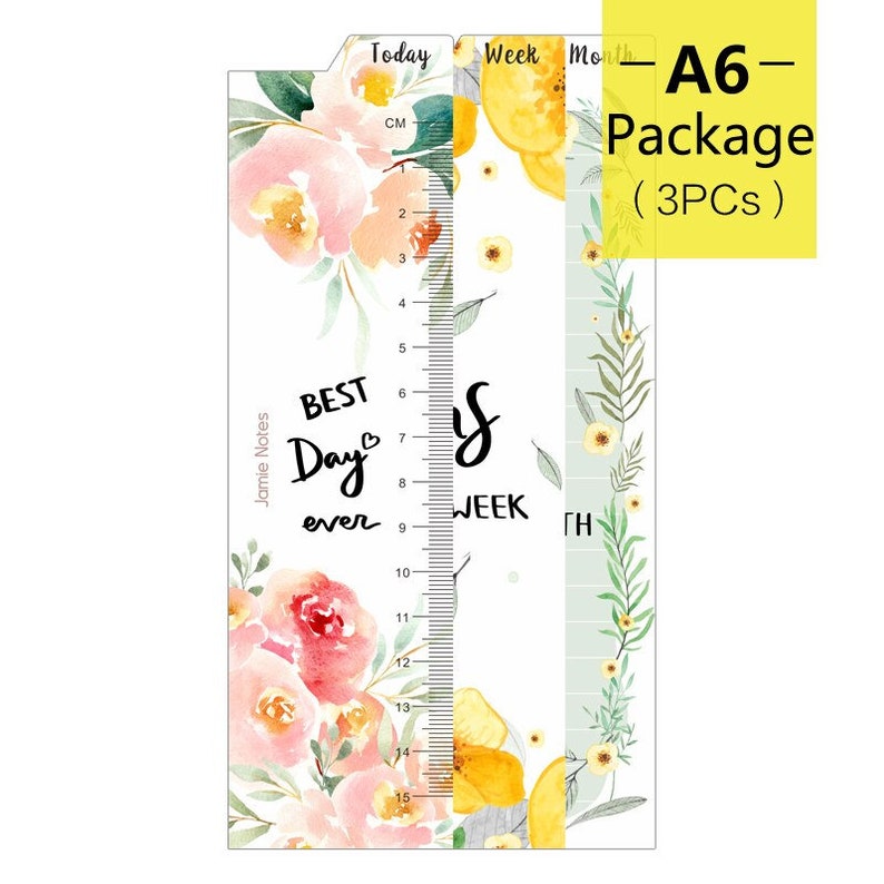 Today Week Month Ruler A5 A6 Refills Index Divider for Planner Agenda 6 ...