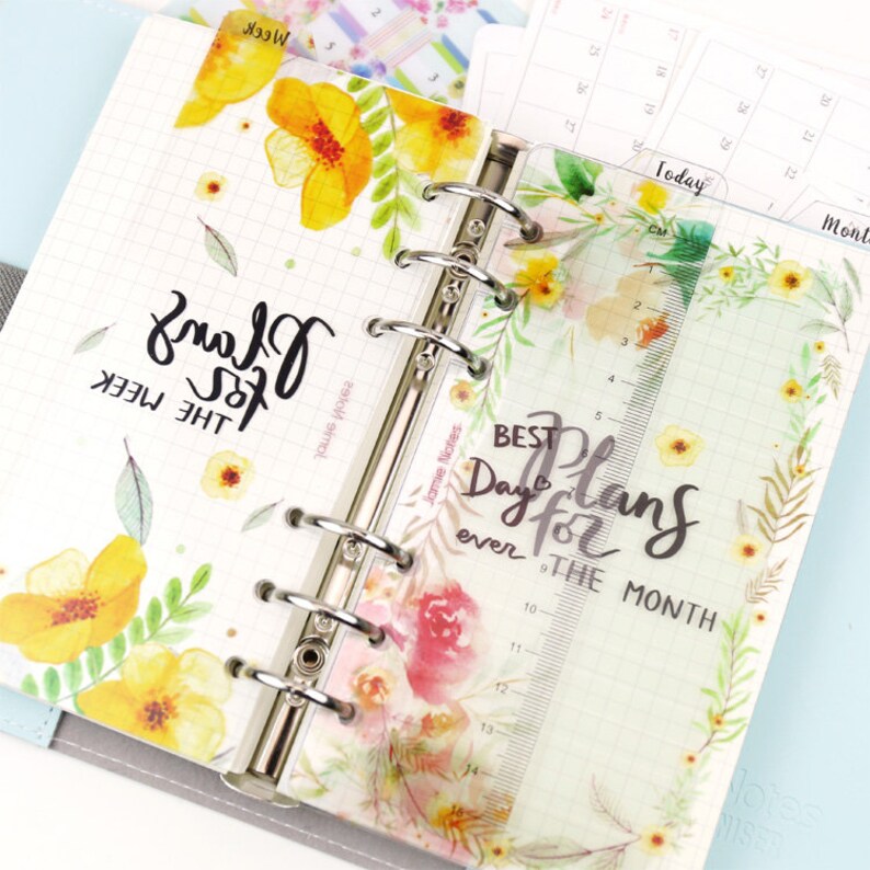 Today Week Month Ruler A5 A6 Refills Index Divider for Planner - Etsy