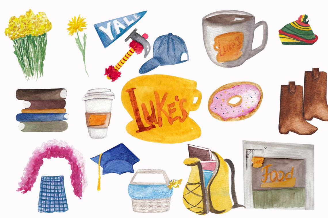 Gilmore Girls Clipart Gilmore Seamless Pattern Digital Paper Etsy