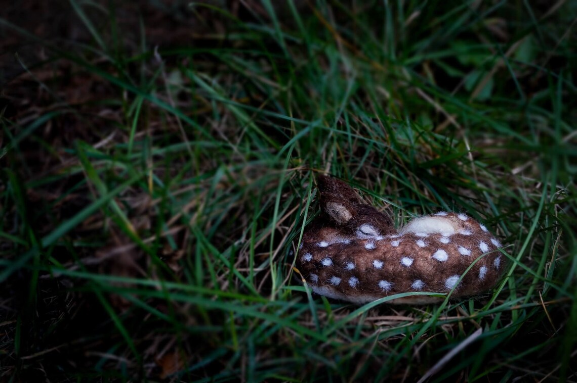 Sleeping Fawn Sculpture, OOAK Doe, Sleeping Animals, Reborn Baby Fawn ...