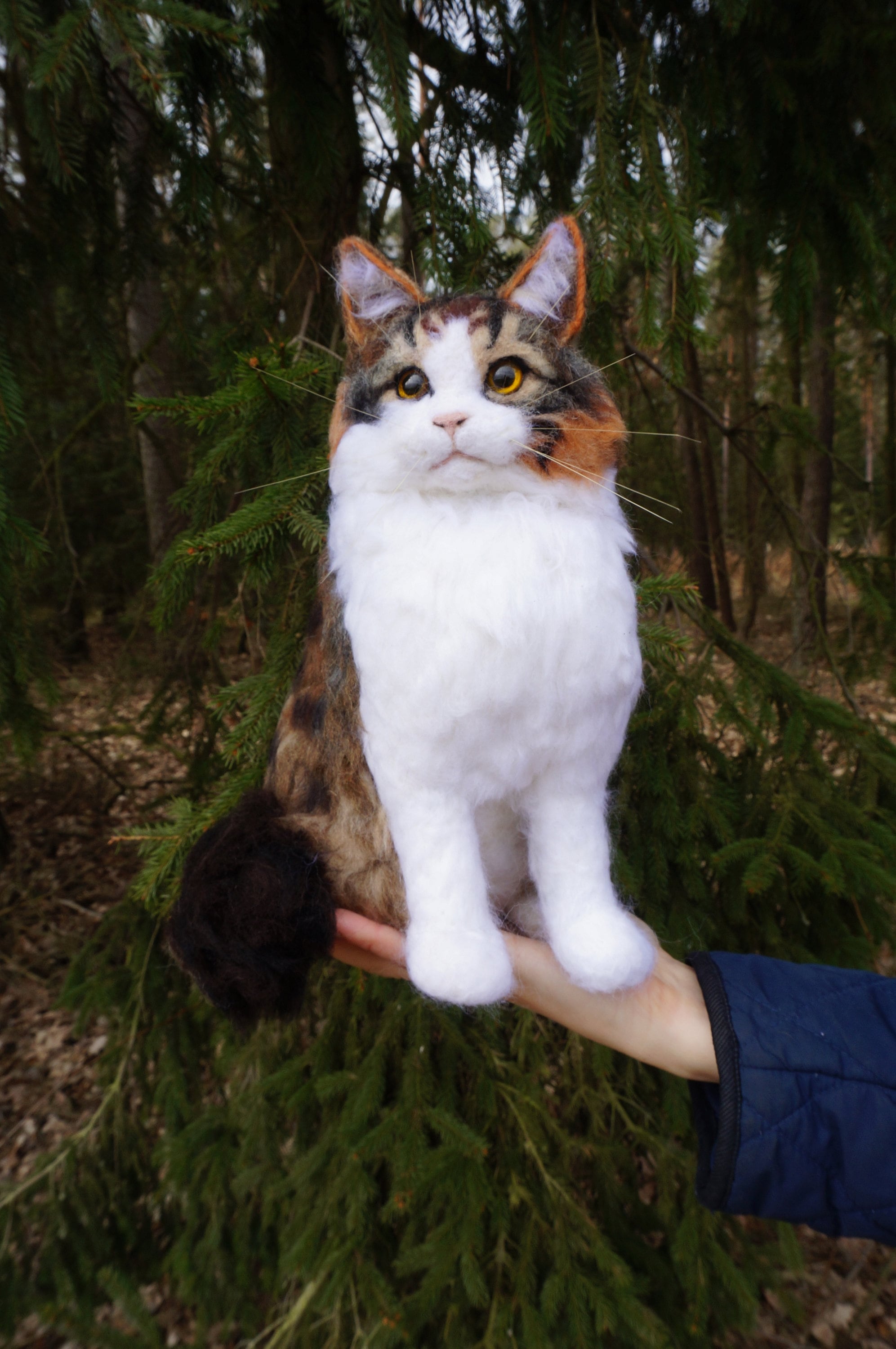 Custom Cat Sculpture, Needle Felted Cat, Cat Lookalike, Pet Figurine ...