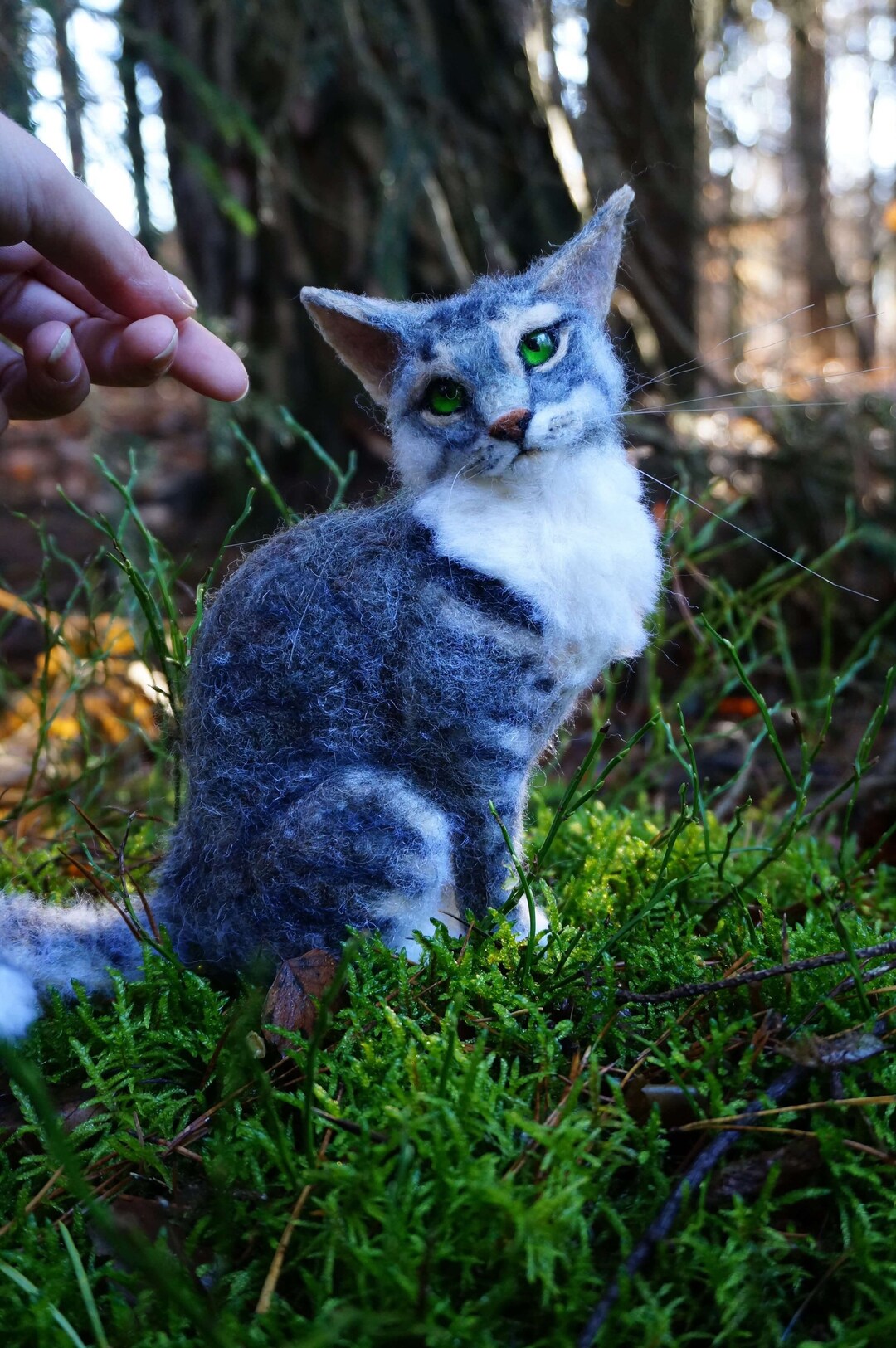 Custom Cat Replica Basing on Photos, Needle Felted Cat Sculpture, Your ...