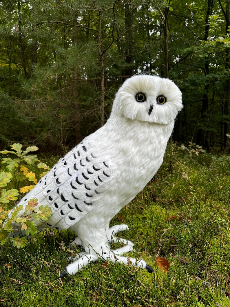 Huge Lifesize Snow Owl, Realistic Owl Photo Prop, Hedwig Toy, Woodland ...