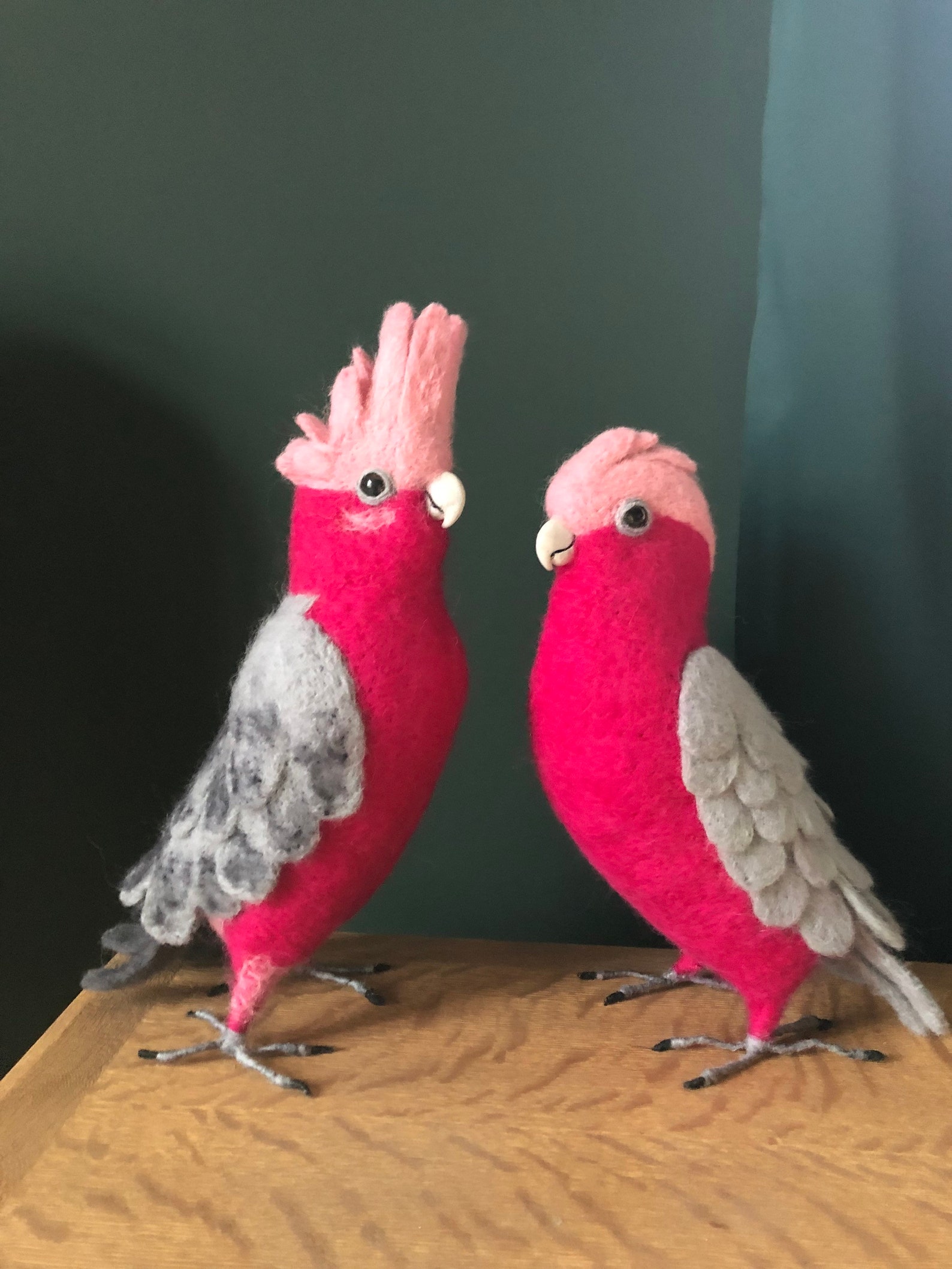 Needle Felted Galah Cockatoo, OOAK Parrot Cockatoo, Realistic Parrot ...