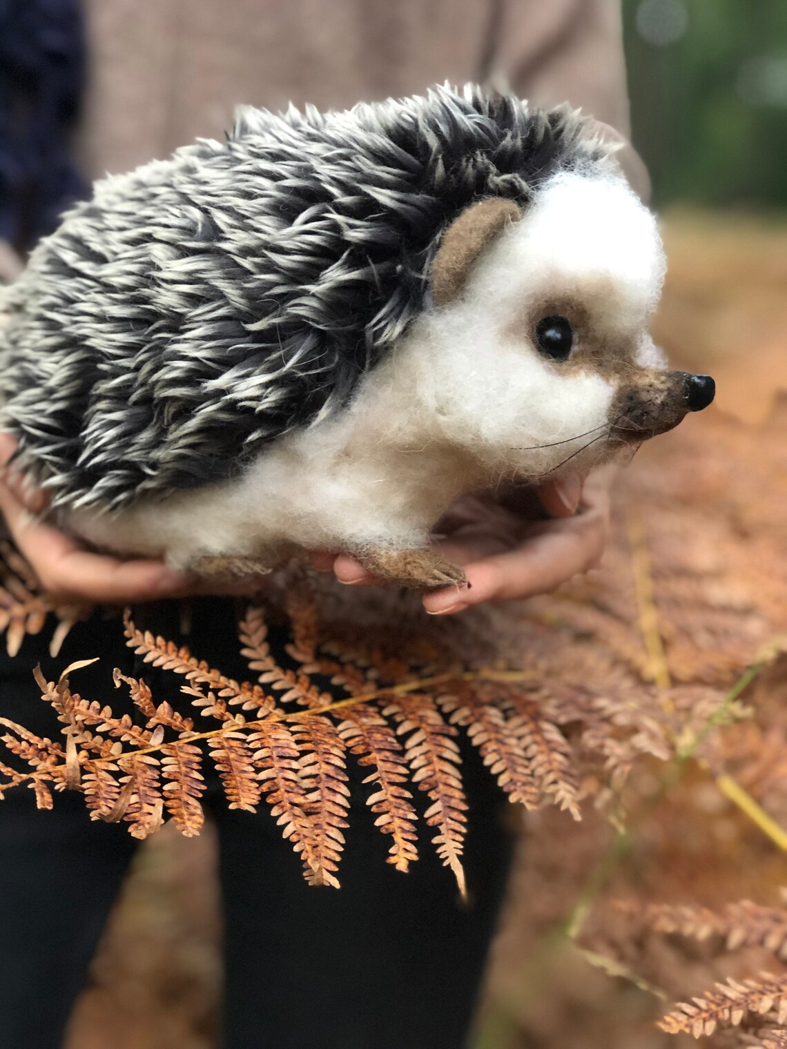 Needle felted hedgehog OOAK hedgehog Cute hedgehog figurine | Etsy