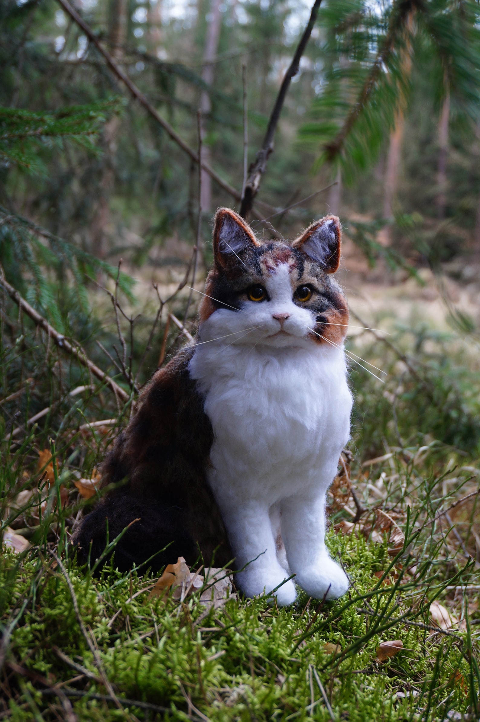 Custom Cat Sculpture, Needle Felted Cat, Cat Lookalike, Pet Figurine ...