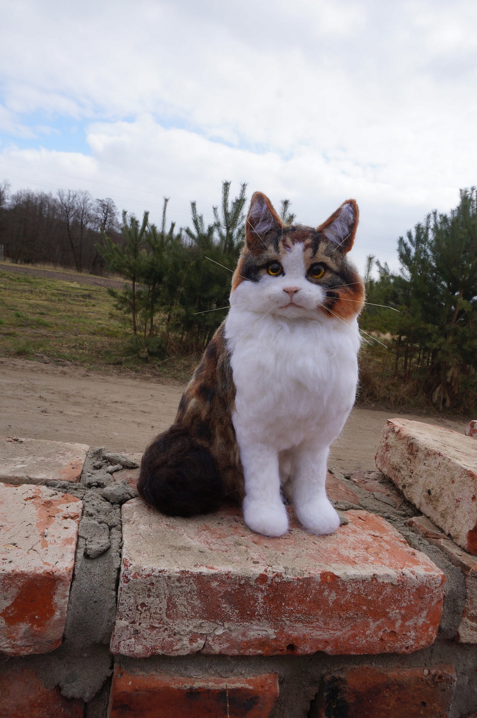 Custom Cat Sculpture, Needle Felted Cat, Cat Lookalike, Pet Figurine ...
