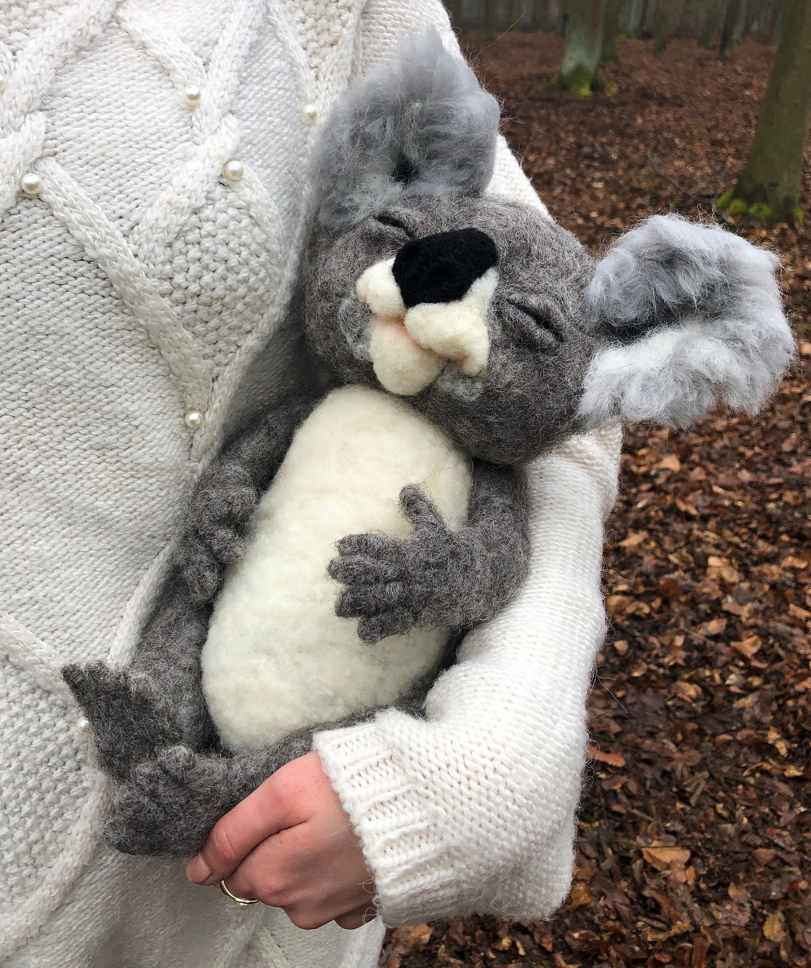 Needle Felted Koala Koala OOAK Koala Bear Toy Whimsical - Etsy