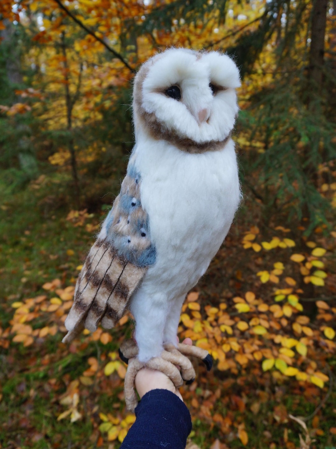 Realistic Barn Owl Sculpture, OOAK Barn Owl, Realistic Bird, Owl Eco ...