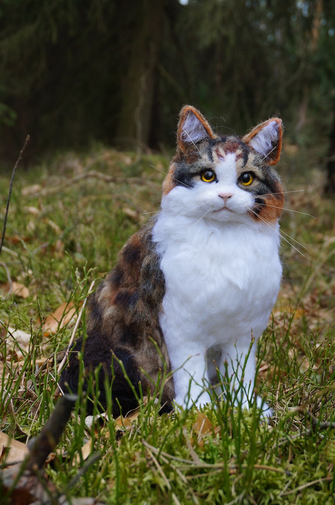 Custom Cat Sculpture, Needle Felted Cat, Cat Lookalike, Pet Figurine ...