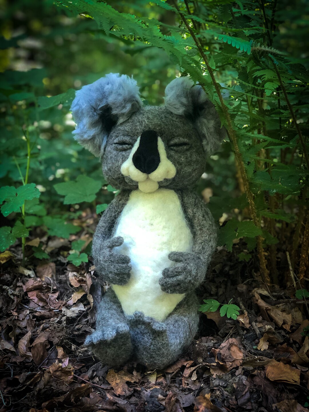 Needle Felted Koala, Koala OOAK, Koala Bear Toy, Whimsical Koala ...