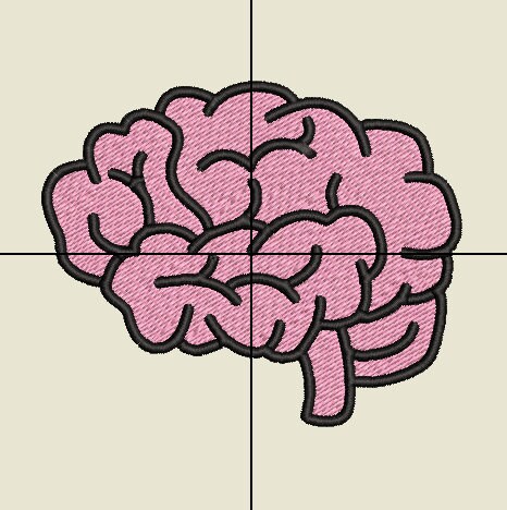 Pink Brain / Embroidery File/ Embroidery Template/ Digital Download ...