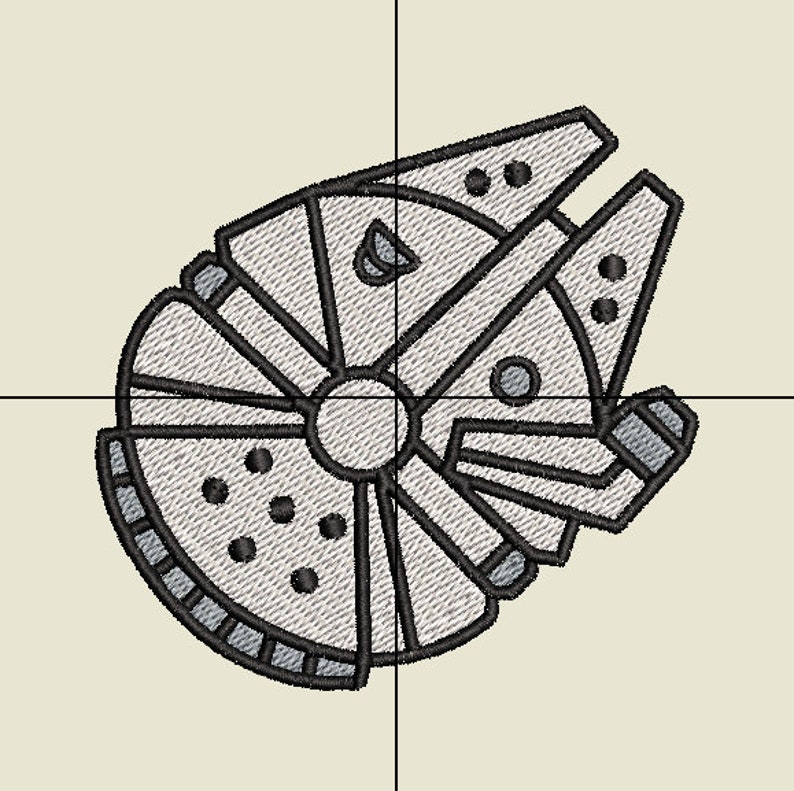 Star Wars Millennium Falcon / Embroidery File/ Embroidery Template ...