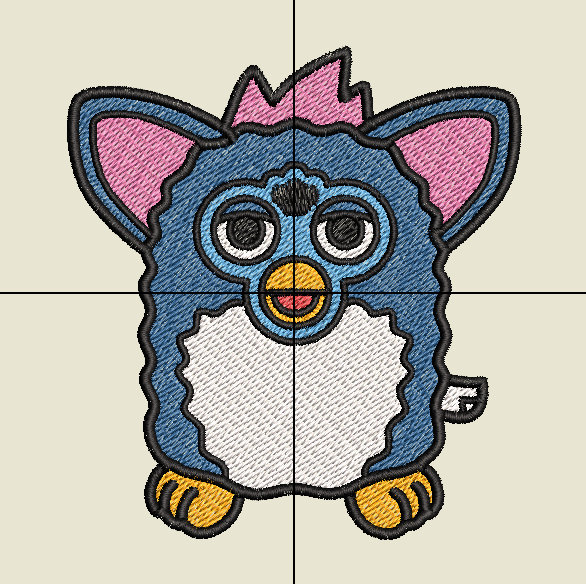 Furby Toy 90s / Embroidery File/ Embroidery Template/ Digital Download ...