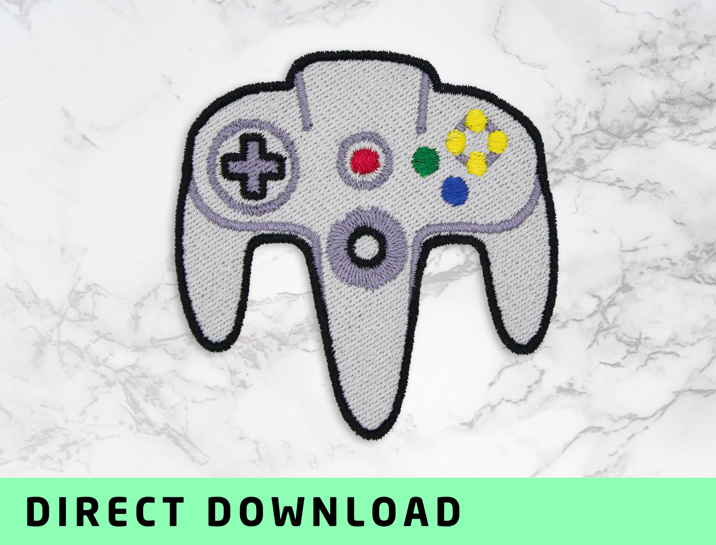 N64 Controller / Embroidery File/ Embroidery Template/ Digital Download ...