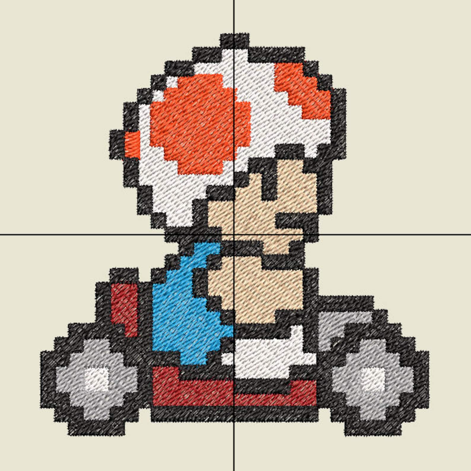 Mario Kart Toad / Embroidery File/ Embroidery Template/ - Etsy