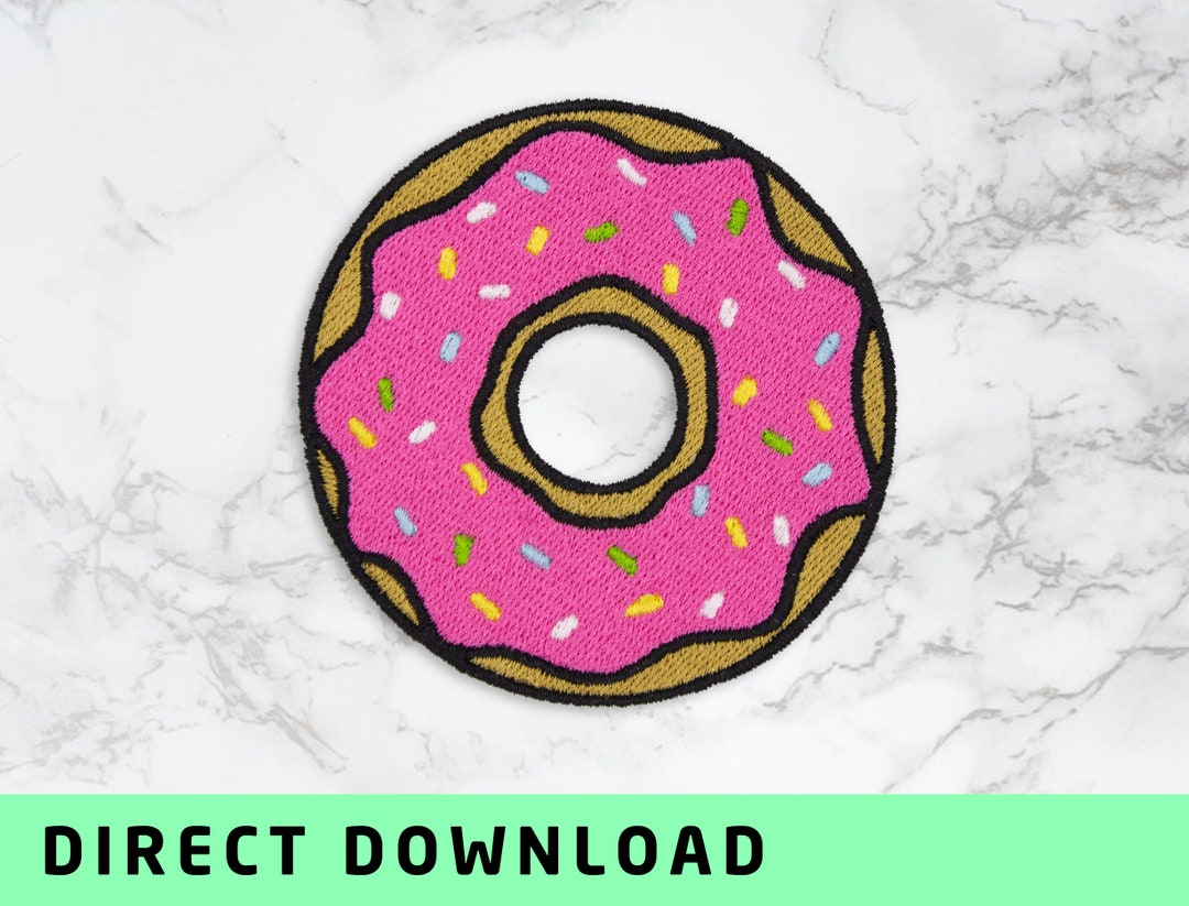 Colorful Donut / Embroidery File/ Embroidery Template/ Digital Download ...
