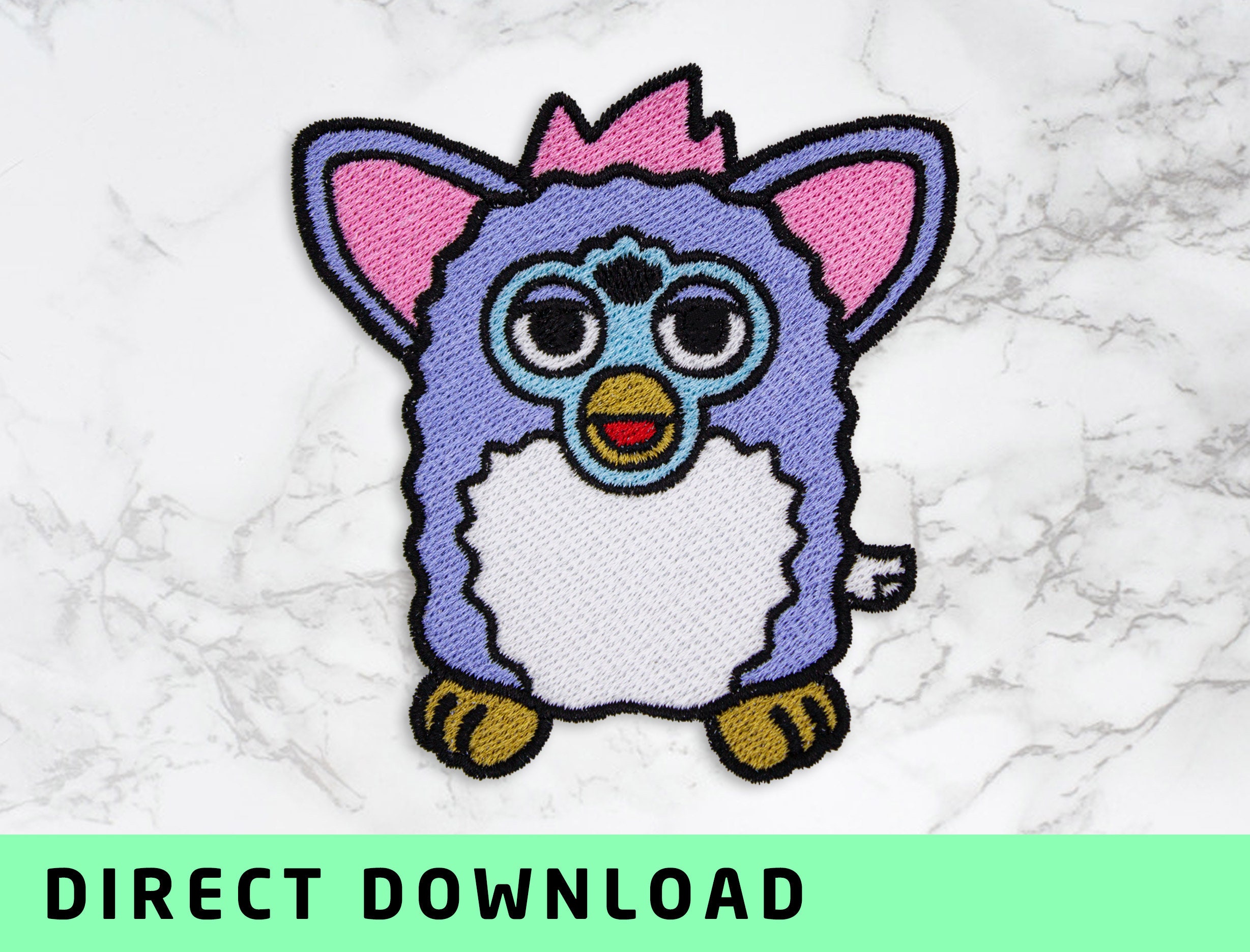 Furby Toy 90s / Embroidery File/ Embroidery Template/ Digital Download ...