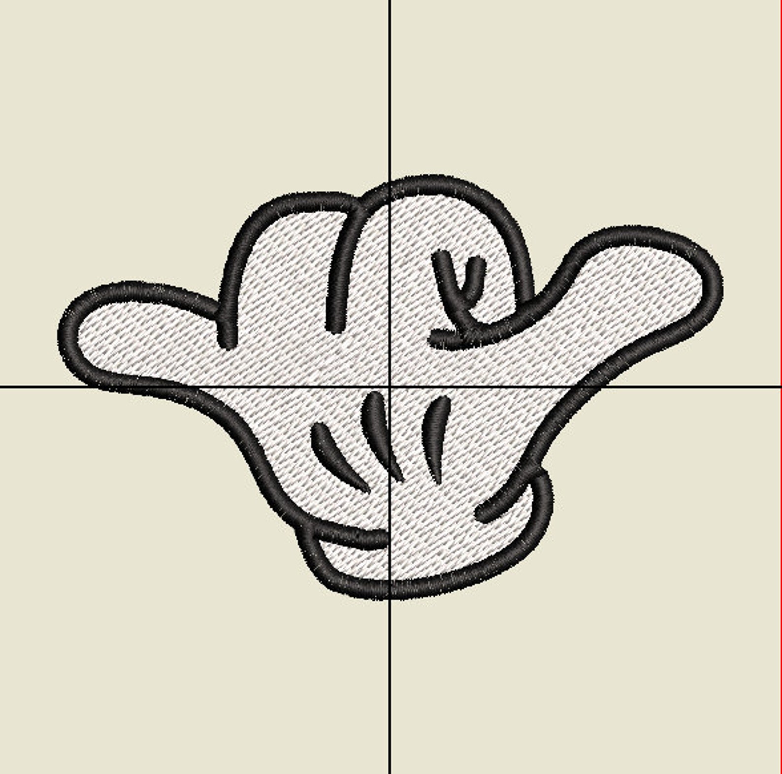 Mickey Hand Hang Loose / Embroidery File/ Embroidery Template/ Digital ...