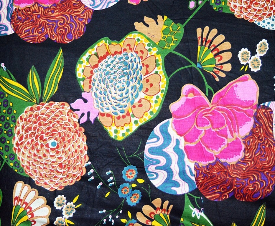 Floral Screen Printed Fabric Cotton Fabric Indian Fabric - Etsy UK