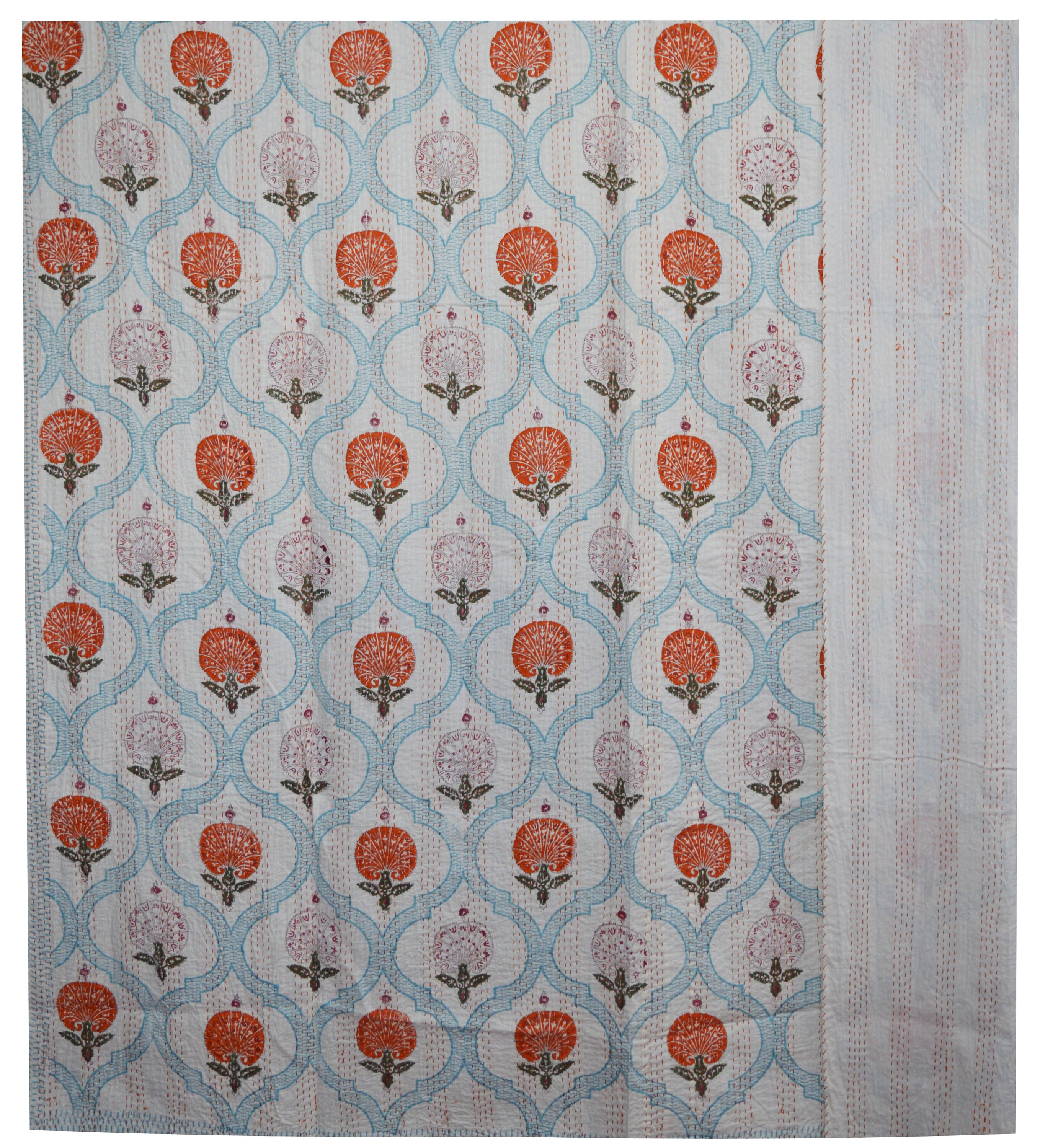 Hand Block Print Beautiful Kantha Quilt Traditional Vintage - Etsy UK