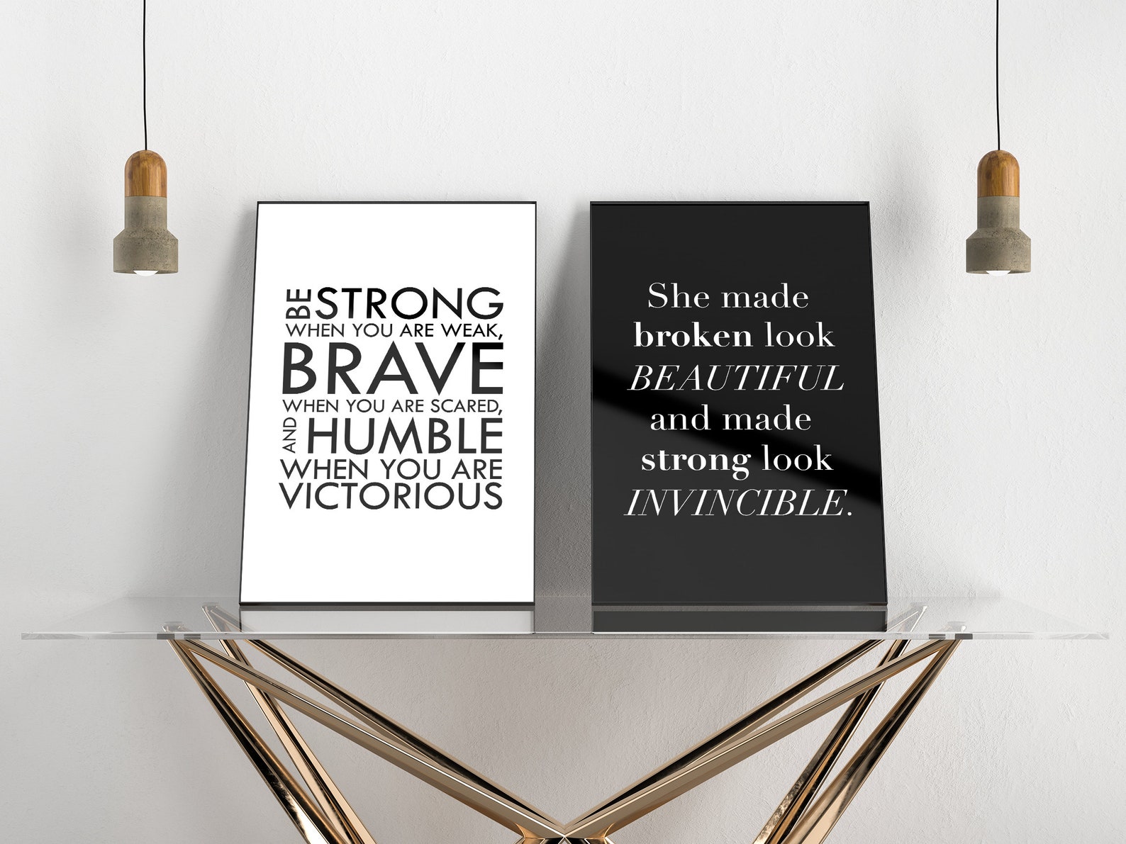 Essere forte coraggioso e umile / Office Wall Art / Digital - Etsy Italia